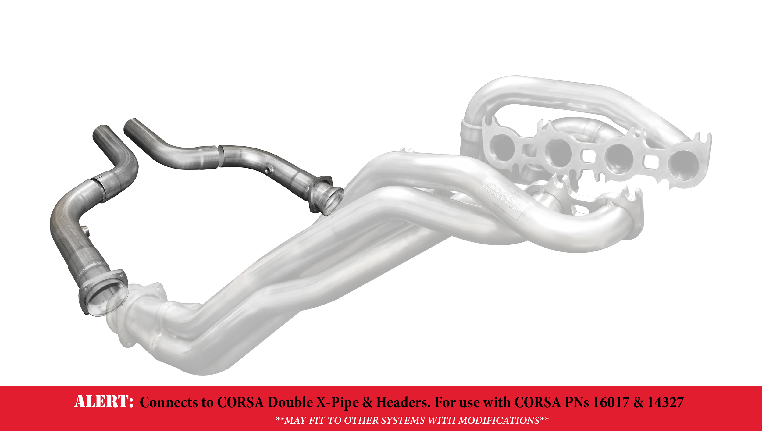 Long Tube Header Connection Pipes Works With Headers/X-Pipes 15-17 Ford ...