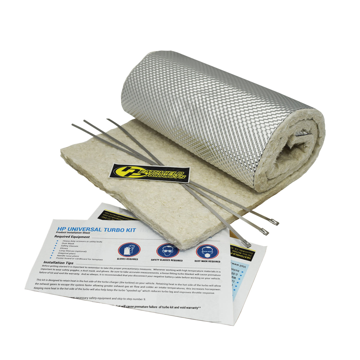 Downpipe Heat Shield Armor Kit 1/2 Inch Thick 10 Inch W X 36 Inch ...