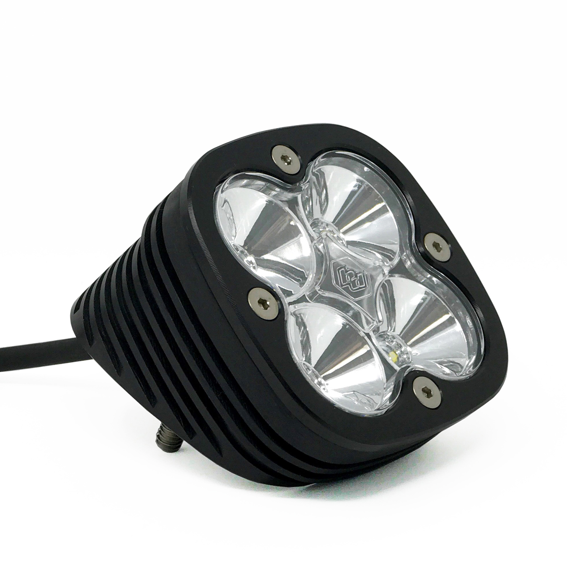 Flush Mount LED Light Pod Angled Black Clear Lens Work/Scene Pattern ...