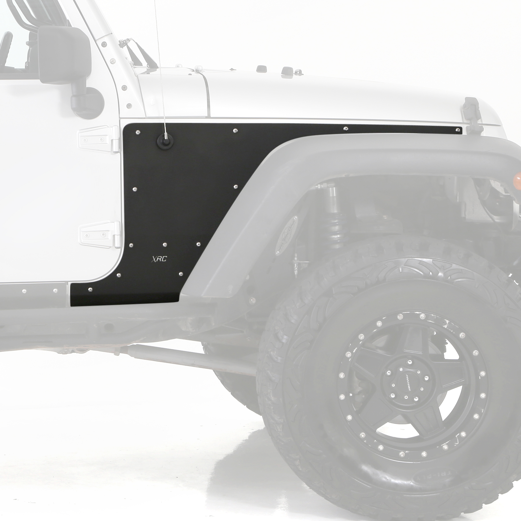 XRC Flat Armor Skins Front 07-18 Wrangler JK Black Textured Smittybilt ...