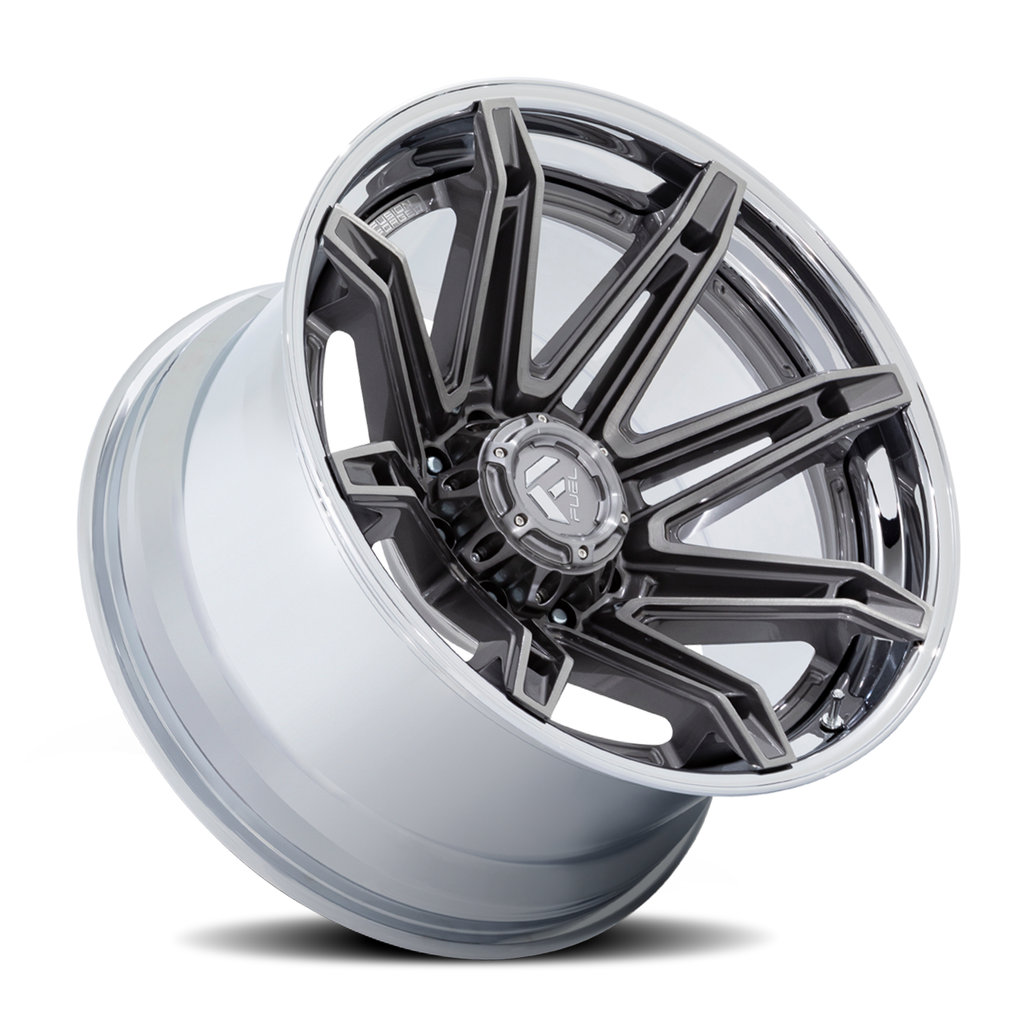 Aluminum Wheels 20X10 Brawl FC401AP Platinum Silver Chrome Lip Fuel Off ...