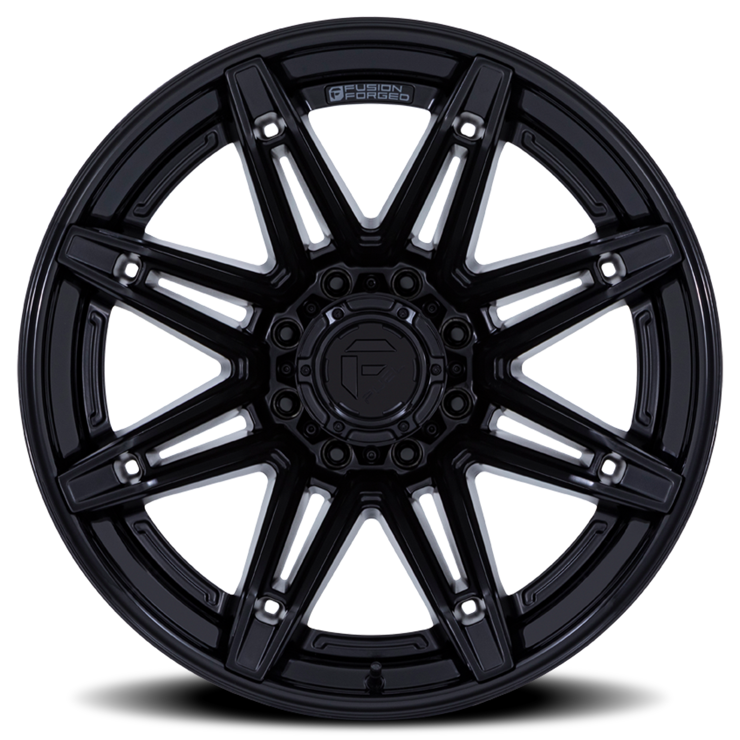 Aluminum Wheels 22X10 Brawl FC401MX Matte Black/Gloss Black Lip Fuel ...