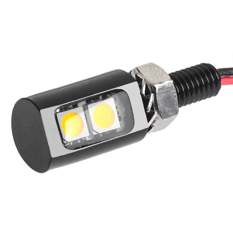 Miniature LED License Plate Bolt - Stud Mount - Cool White with Black ...